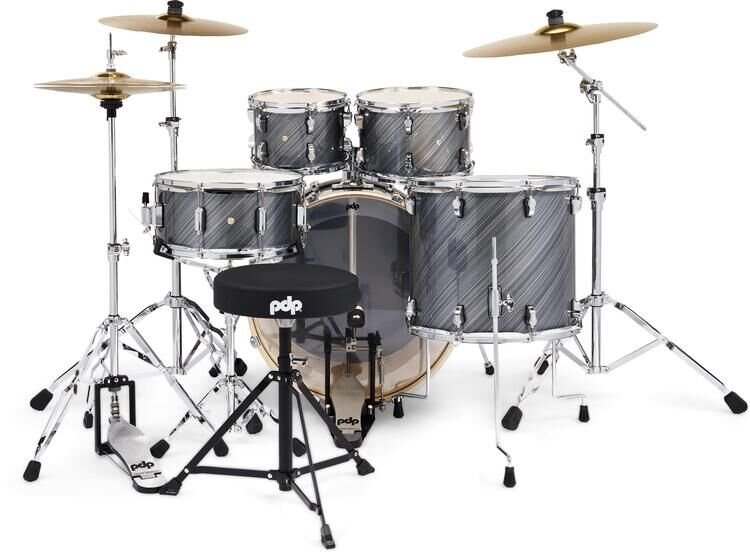 PDP Mainstage 5-piece Complete Drum Set - Twisted Graphite | Sweetwater