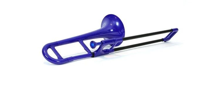 pBone Music pBone Mini Trombone in Eb - Blue | Sweetwater