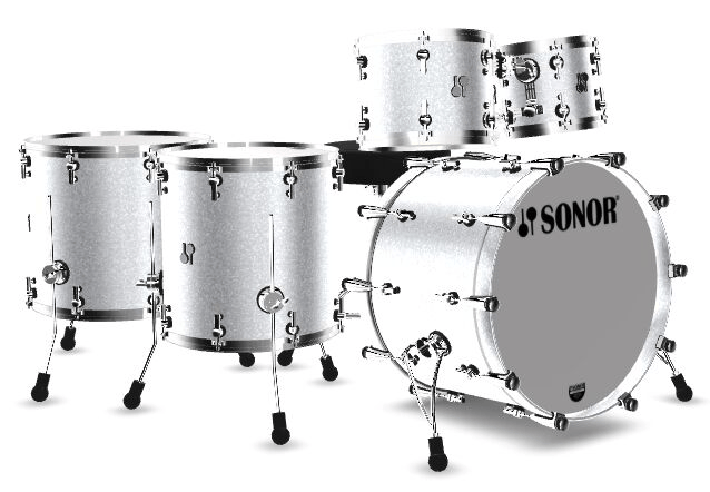 Sonor SQ2 Beech 5-piece Shell Pack - White Sparkle | Sweetwater