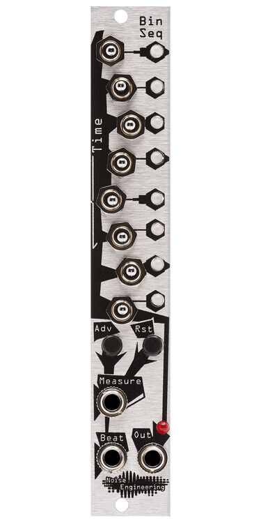 Noise Engineering Bin Seq 8-step Trigger/Gate Sequencer Eurorack Module - Silver | Sweetwater