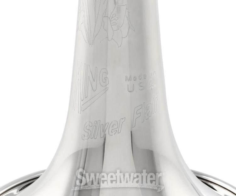 King 2055 Silver Flair Intermediate Bb Trumpet - 1st Slide Trigger ...