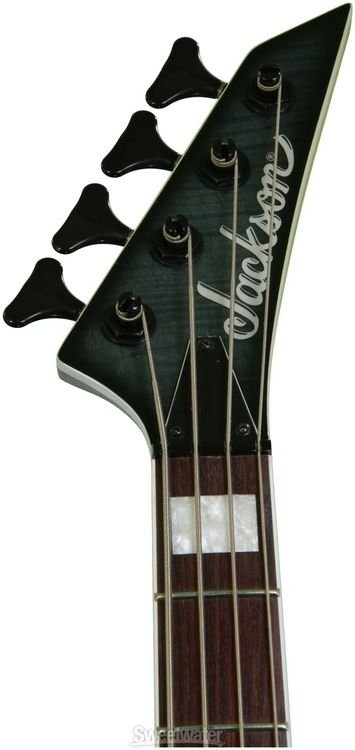 Jackson Kelly Bird JS3Q Bass Guitar - Transparent Blue Burst | Sweetwater