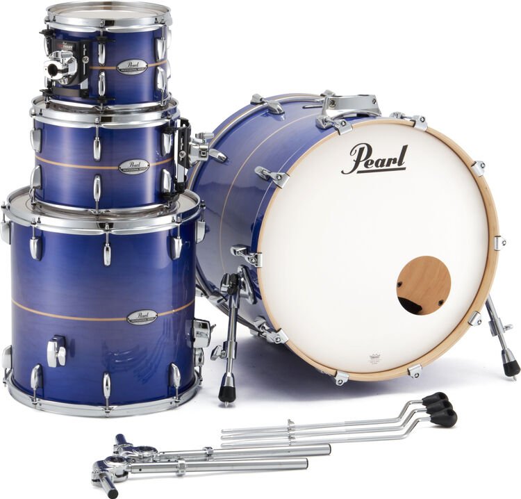 Pearl Professional Maple 4-piece Shell Pack - Royal Blue Burst Stripe ...
