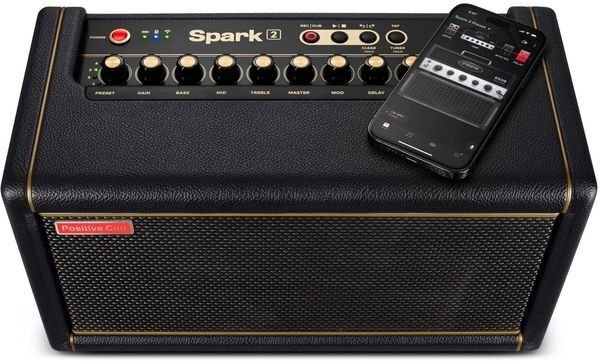 Positive Grid Spark 2 50-watt 2 x 4-inch Combo Amp - Pearl | Sweetwater