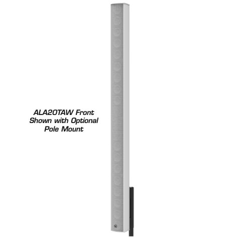AtlasIED ALA20TAW Surface-mount Line Array Speaker - White | Sweetwater