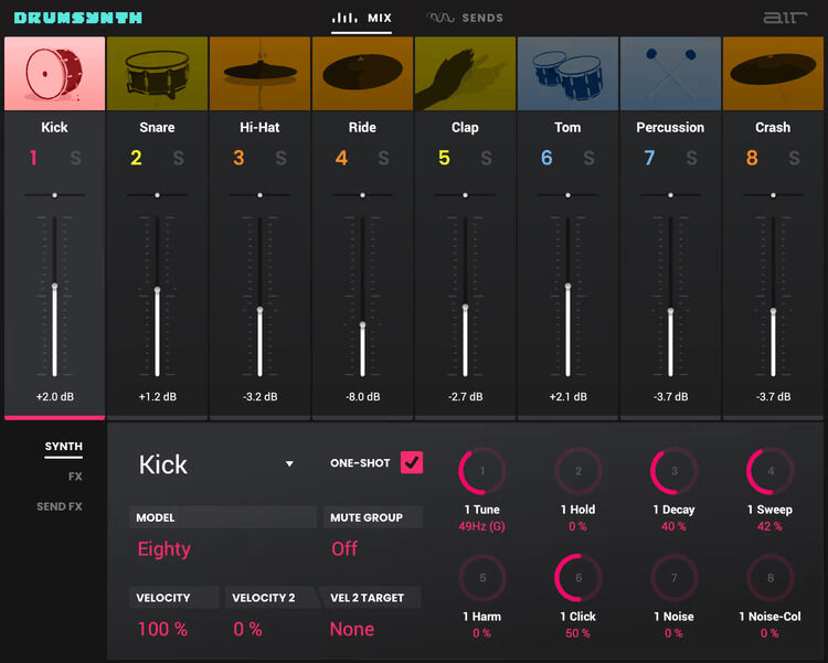 AIR DrumSynth Virtual Instrument Plug-in | Sweetwater