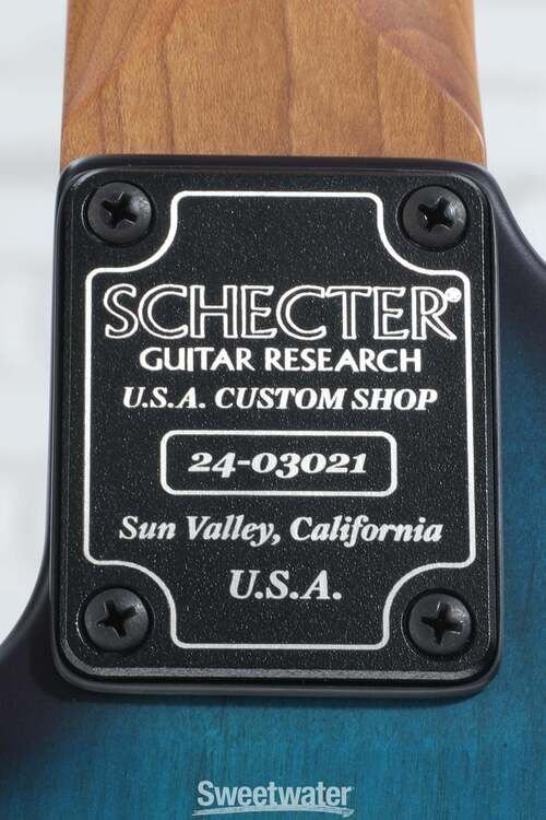 Schecter US Sunset Custom II Electric Guitar - Ocean Blue Burst Satin ...