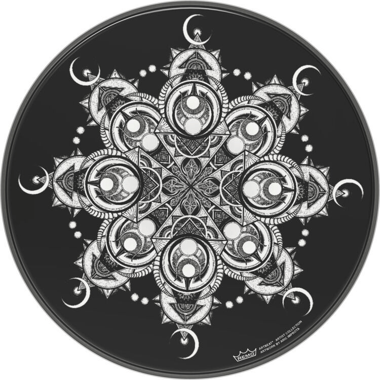 Remo ARTBEAT Artist Collection White Suede Emperor 14-inch Snare Drumhead - Aric Improta, Salem ...