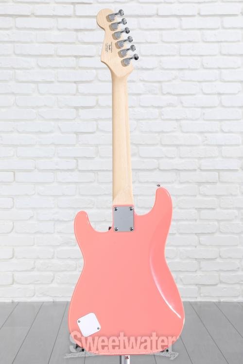 Squier Mini Stratocaster Electric Guitar - Tahitian Coral with Maple ...