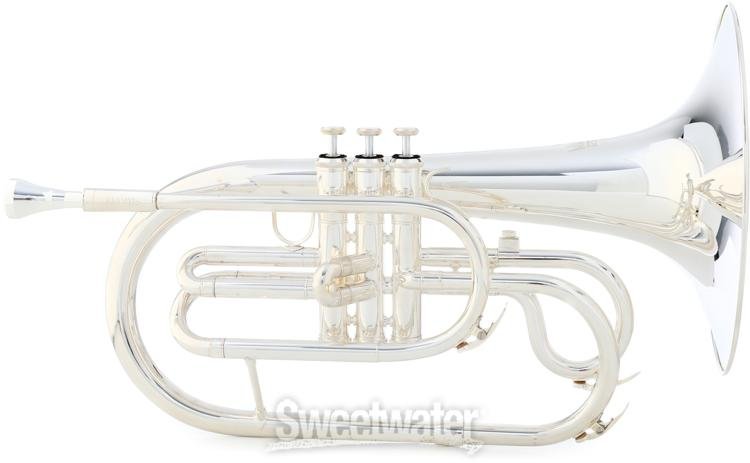 King KMP411S Marching Mellophone - Silver-plated | Sweetwater