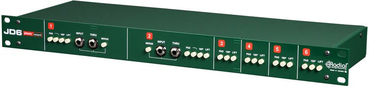 Radial JD6 6-channel Passive Instrument Direct Box | Sweetwater