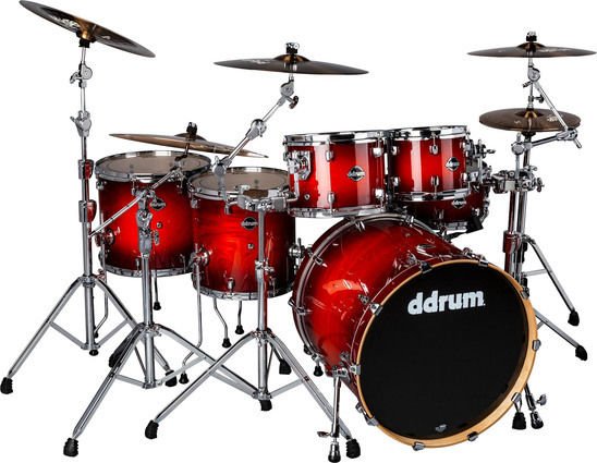 ddrum Dominion Birch 6-piece Shell Pack - Red Burst | Sweetwater