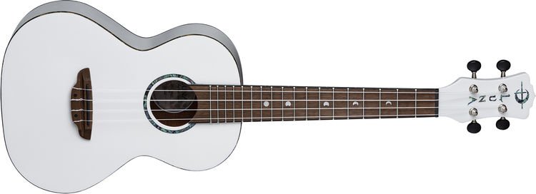 Luna Hau Snow Tenor Ukulele - Gloss White | Sweetwater
