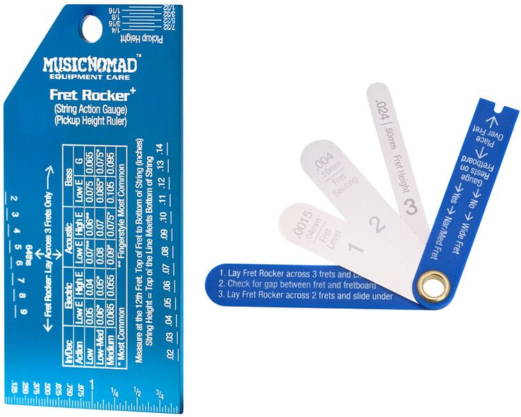 MusicNomad MN870 Precision Fret Evaluation Kit with Fret Rocker and ...