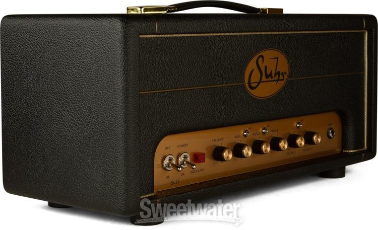 Suhr SL15 15-watt Tube Amplifier Head - Black Tolex/Gold Faceplate | Sweetwater