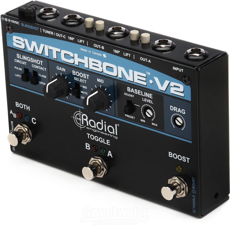 Radial Switchbone V2 ABY/C Amp Selector and Boost Pedal | Sweetwater