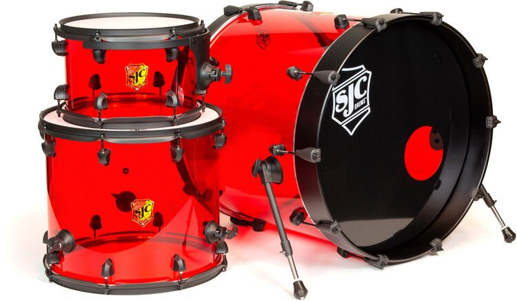 SJC Custom Drums Josh Dun Torch 3-piece Shell Pack - Red | Sweetwater