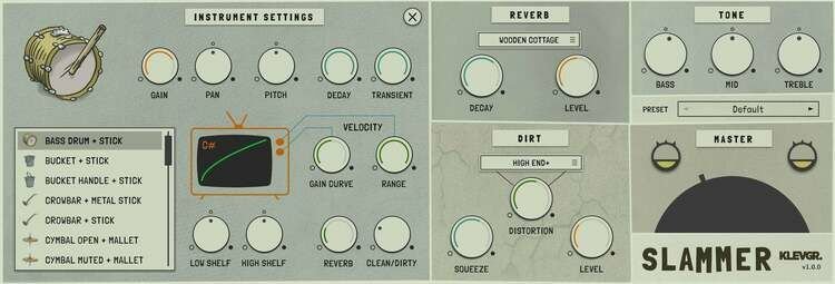 Klevgrand Slammer Drum Instrument Plug-in | Sweetwater