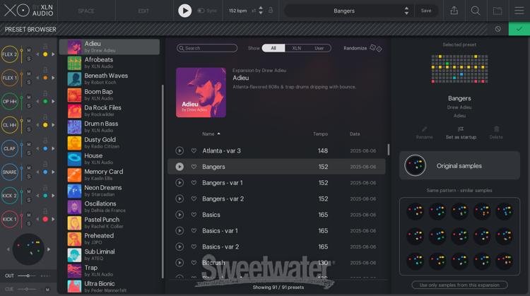 XLN Audio Adieu XOpak Expansion for XO | Sweetwater