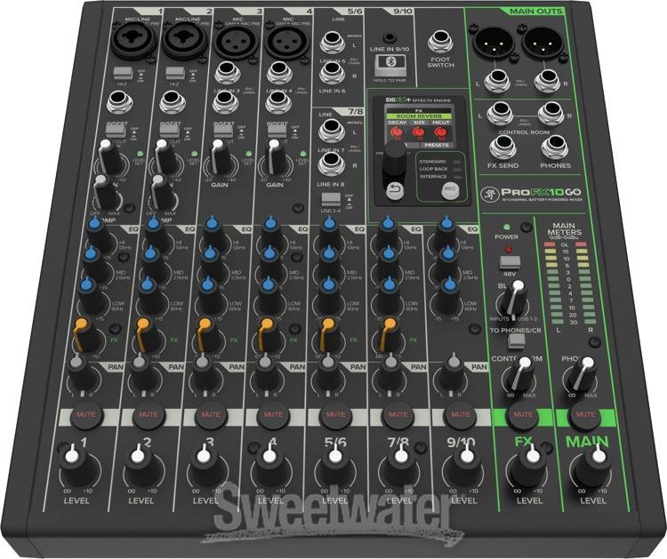 Mackie ProFX10 Go Battery-powered 10-channel Mixer with USB and ...