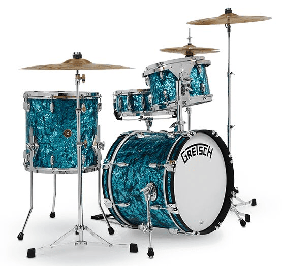 Gretsch Drums Broadkaster 3-piece Shell Pack - Turquoise Pearl Nitron ...