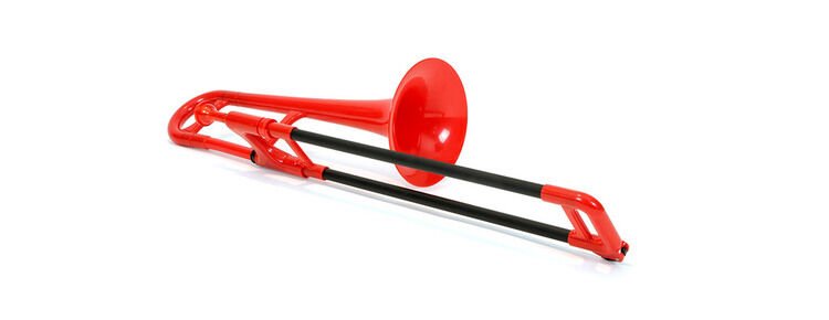 pBone Music pBone Mini Trombone in Eb - Red | Sweetwater