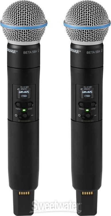 Shure SLXD24D+/B58 Digital Wireless Handheld System - G57 Band | Sweetwater