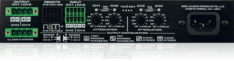 QSC SPA4-60 60W 4-Channel 70V Power Amplifier | Sweetwater