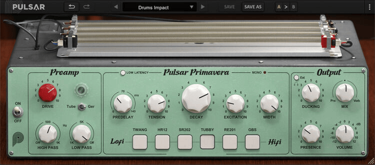 Pulsar Audio Primavera Spring Reverb Plug-in | Sweetwater