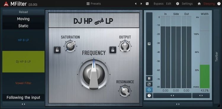 MeldaProduction MFilter Filter Plug-in | Sweetwater