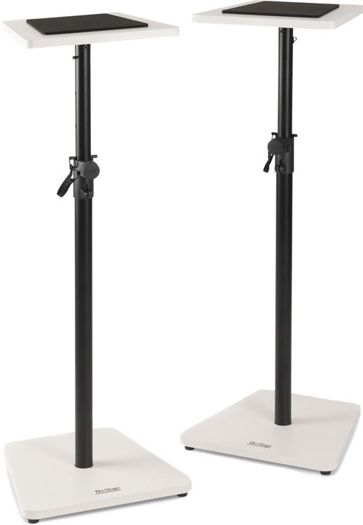 On-Stage SMS7500 Wood Studio Monitor Stands - White | Sweetwater