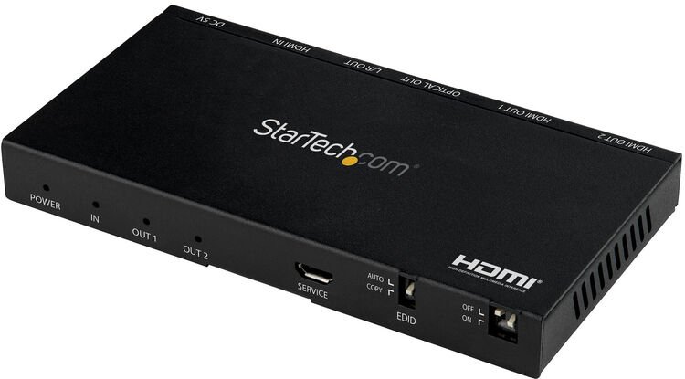 StarTech.com 2-port HDMI 2.0 Splitter | Sweetwater