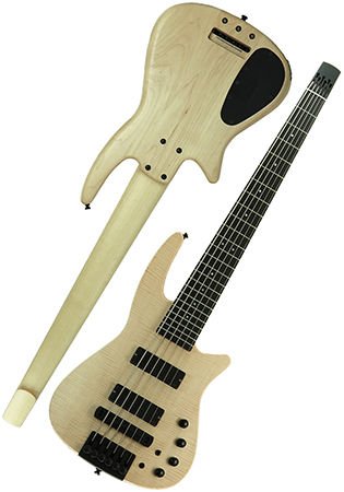 NS Design CR6 Radius Bass Guitar - Natural Satin | Sweetwater