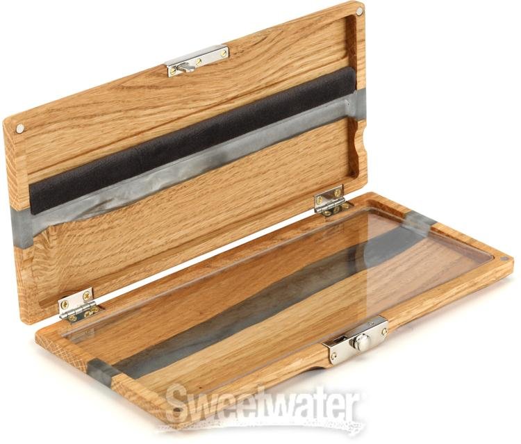Reediano Bb Clarinet and Alto Saxophone Reed Case - Dark Oak with Gray ...