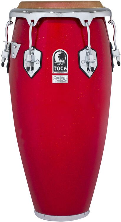 Toca Percussion Custom Deluxe Fiberglass Tumba - Red Sparkle | Sweetwater