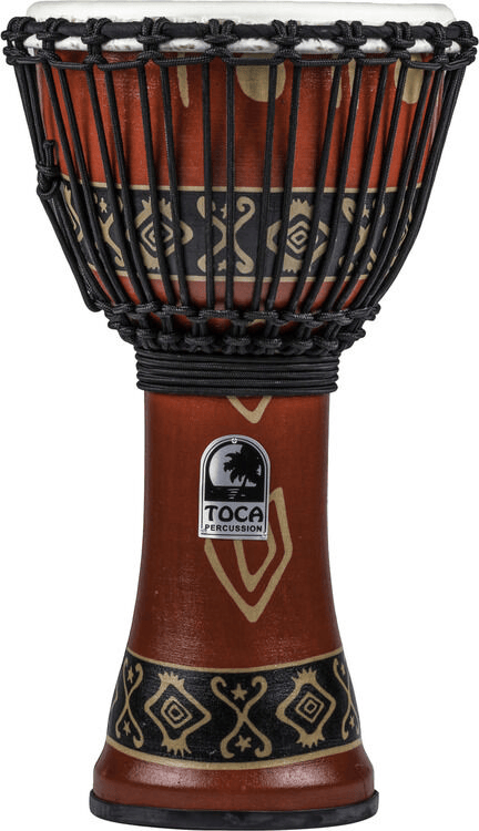 Toca Percussion Freestyle Rope-tuned Djembe - Bali Red | Sweetwater