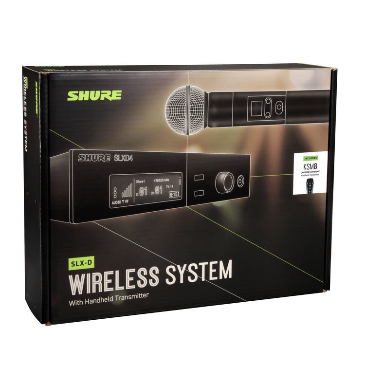 Shure SLXD24/K8B Digital Wireless Handheld Microphone System - J52 Band | Sweetwater