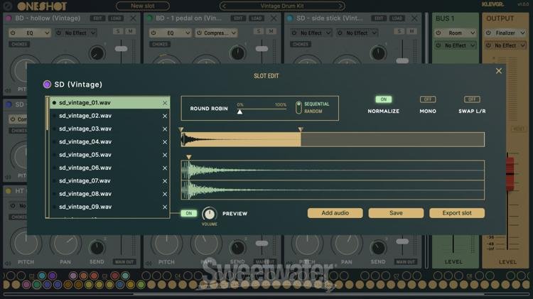 Klevgrand OneShot Drum Sampler and Workstation Plug-in | Sweetwater