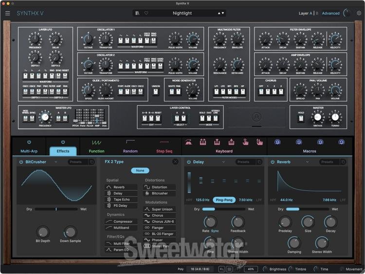 Arturia Synthx V Analog Synthesizer Plug-in | Sweetwater