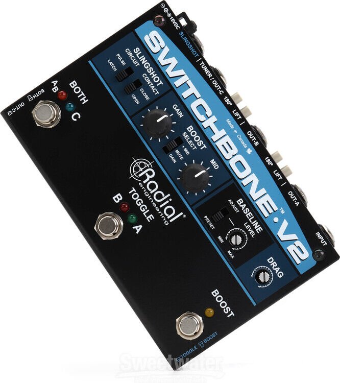 Radial Switchbone V2 ABY/C Amp Selector and Boost Pedal | Sweetwater