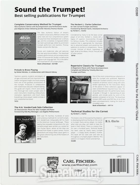Carl Fischer H.L. Clarke Technical Studies for the Cornet Book | Sweetwater