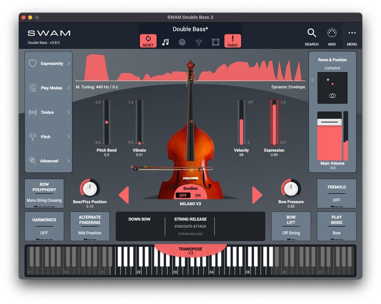 Audio Modeling SWAM Double Bass Virtual Instrument Software | Sweetwater