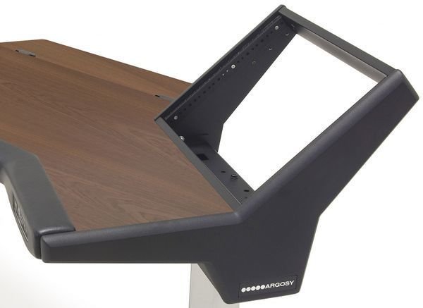 Argosy Halo.E2 Base Sit-Stand Workstation Desk with Mahogany Veneer ...