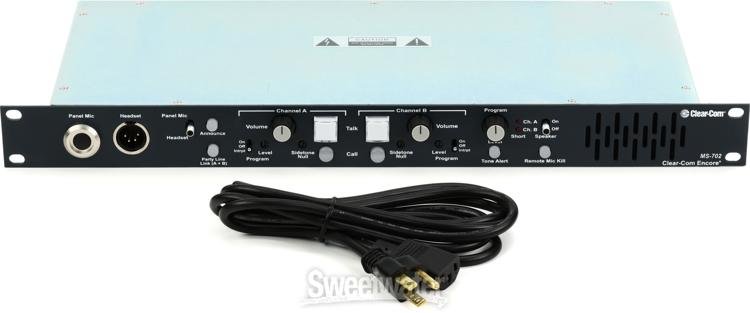 Clear-Com MS-702 1RU 2-channel Main Station | Sweetwater