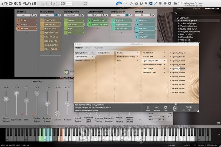 Vienna Symphonic Library Studio Jazz Drums Virtual Percussion Library | Sweetwater