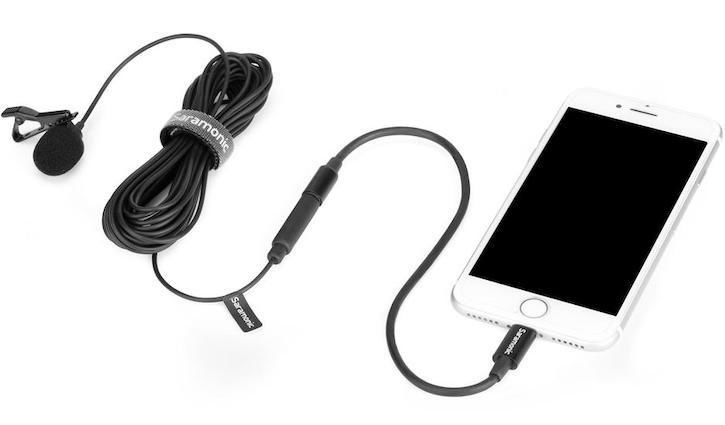 Saramonic LavMicro U1C Dual Clip-on Lavalier Microphone with Lightning Connector - 19.7 foot ...