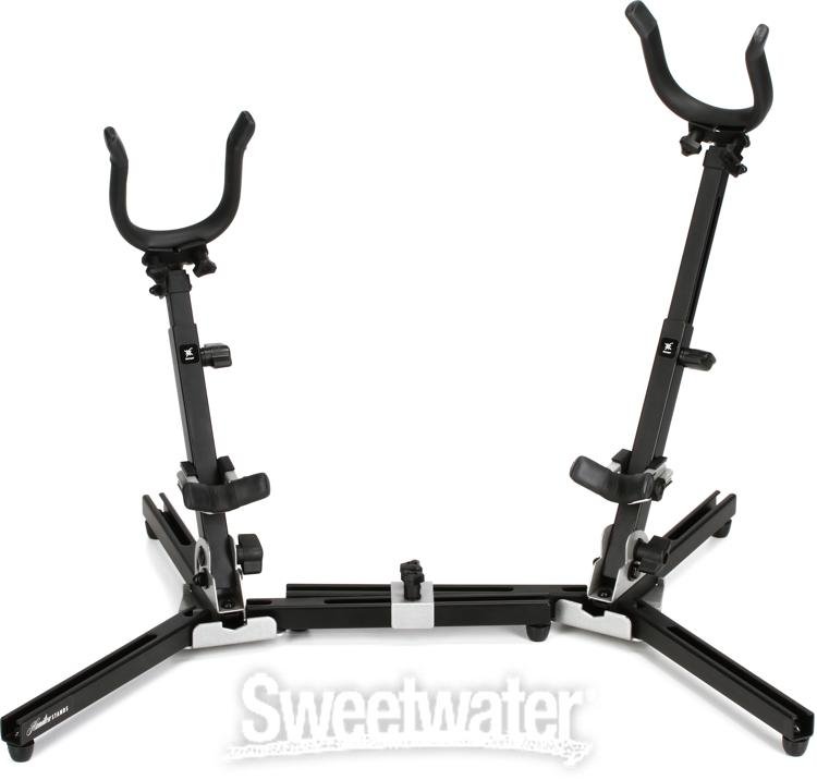 Hamilton KB7022 System X Double Alto/Tenor Saxophone Stand | Sweetwater