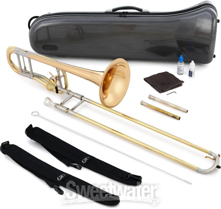 XO 1236RL-T Professional F Attachment Trombone - Clear Lacquer with ...