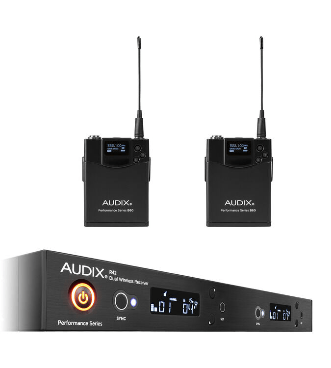 Audix AP42 BP Dual Bodypack Wireless System - B-band | Sweetwater