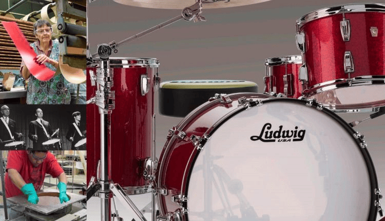 Ludwig Classic Maple Snare Drum with P86 Throw Off - 6.5" x 14" Teal ...